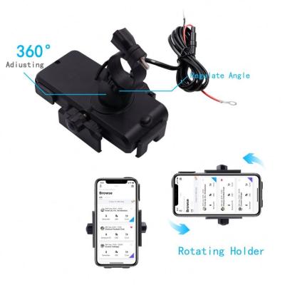 China Drahtloser Ladegerät-Berg des Motorrad-10MA, DC10-32V Iphone 11 Motorrad-Halter zu verkaufen