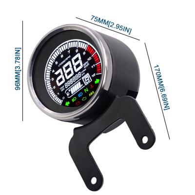 China De zwarte 12V-Maat van de Motorbrandstof, LCD Universele Motorfietscluster Te koop