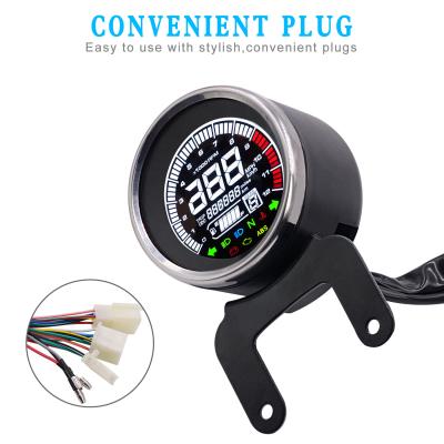 China De zwarte 12V-Maat van de Motorbrandstof, LCD Universele Motorfietscluster Te koop