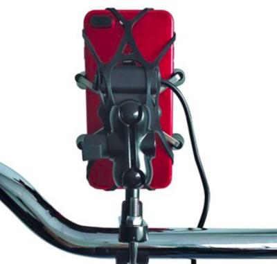 Cina supporto del telefono cellulare del motociclo di 5V 2.5A, supporto del telefono cellulare della bici della sporcizia del manubrio in vendita