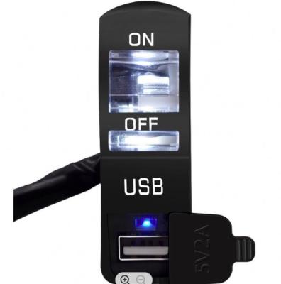 Cina Porto di carico del motociclo del manubrio con il caricatore della lampada 5V 2A USB in vendita