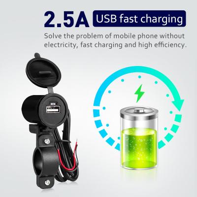 Cina caricatore del Usb del manubrio di 5V 2.5A, caricatore rapido del Usb per il motociclo in vendita