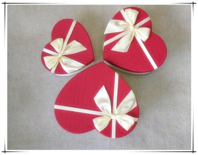 China Heart-type red Color Art Paper Box,Craft Gift Paper Box for sale
