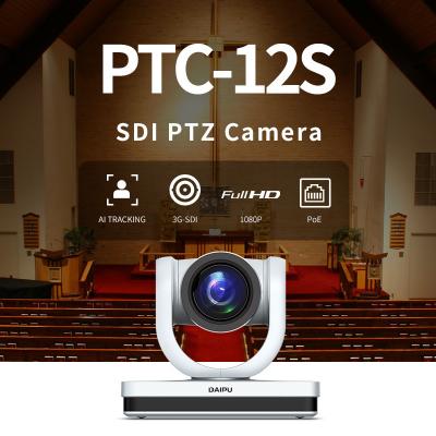 Cina PTC-12S PoE HD-MI 3G-SDI USB 1080P60 HD IP Auto Tracking PTZ Camera per la trasmissione in vendita