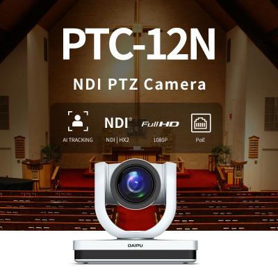 Cina PTC-12N NDI HX2 PoE HD-MI 3G-SDI 1080P60 HD IP PTZ Camera per sistema di live streaming in vendita