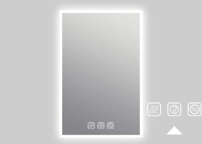 Cina Multifunzionale regolabile dello specchio il TDC del bagno illuminato LED del sensore di tocco di rettangolo in vendita