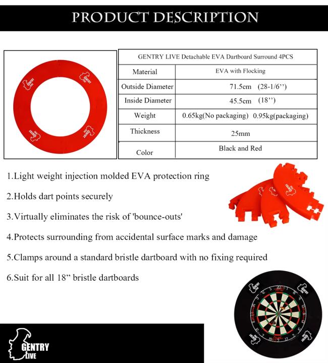 Multi-color EVA dartboard surround with puzzle design