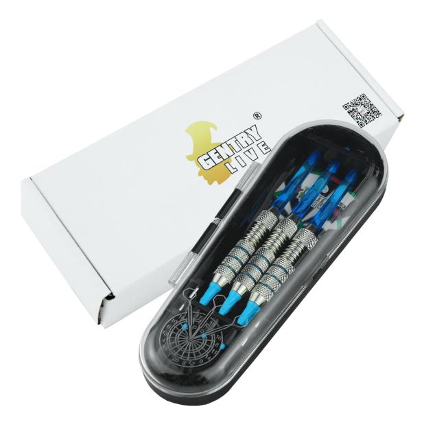Gentry Live darts set displayed in packaging