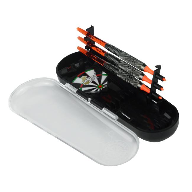 Close-up view of Gentry Live brass dart barrels