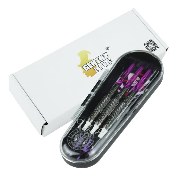 Gentry Live darts set components laid out