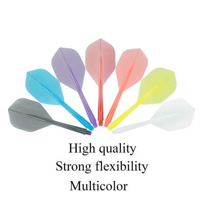 China Lntegrated Flights Nylon Material Beginner Friendly Soft Unbreakable Dart Flights 2BA Standard Flights Transparent for sale