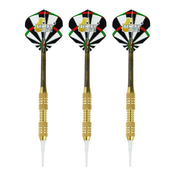 Quality Gentry Live 16.5g Darts Set With Mail Box Brass Soft Tip Darts for sale