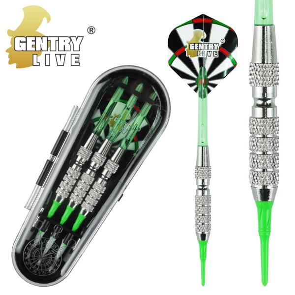 Quality Gentry Live 16g Darts Set With Mail Box Brass 2ba Soft Tip Darts for sale