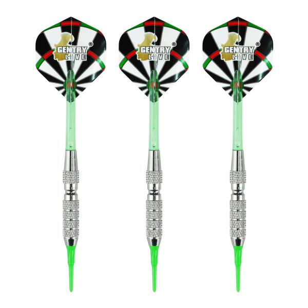 Quality Gentry Live 16g Darts Set With Mail Box Brass 2ba Soft Tip Darts for sale
