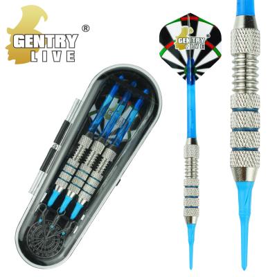 China Gentry Live 14g Darts Set With Mail Box Brass 2ba Soft Tip Darts Set for sale