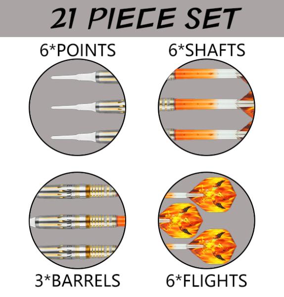 Quality Emyth Darts 2BA 90% Tungsten Darts Set 19G KYLIN for sale