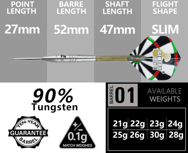 Quality Gentry Live Darts Steel tip Darts 80% Tungsten Darts Set 23g for sale