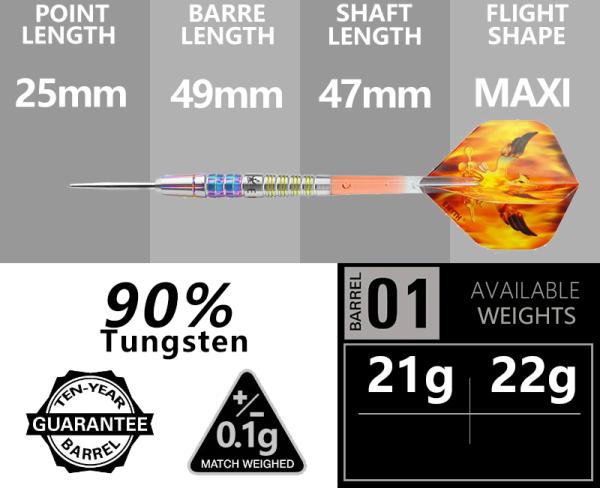 Quality Emyth Darts Steel Tip Darts Barrel 90% Tungsten Darts Set 21g 22g LUAN NIAO for sale