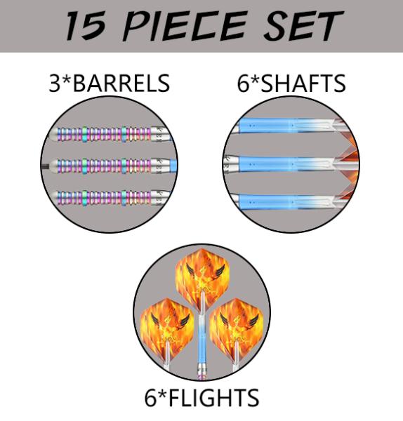 Quality Emyth Darts Steel Tip Darts Barrel 90% Tungsten Darts Set 21G WARRIOR for sale