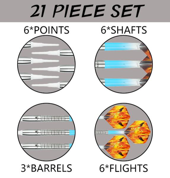 Quality Emyth Darts 2ba Soft Tip Darts Barrel 90% Tungsten Darts Set 18G MOONRISE for sale