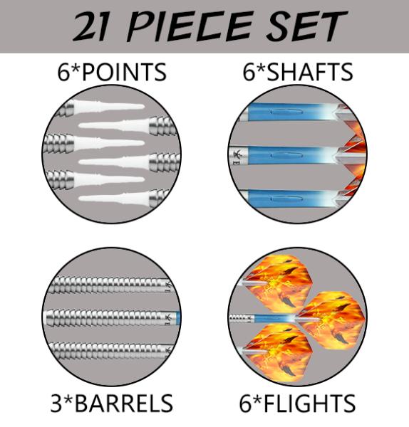Quality Emyth Darts 2ba Soft Tip Darts Barrel 90% Tungsten Darts Set 18G KunPeng for sale