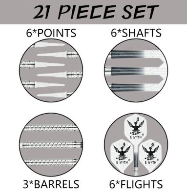 China Emyth Darts 2BA Soft Tip Darts Barrel 90% Tungsten Darts Set 21g Aobing for sale