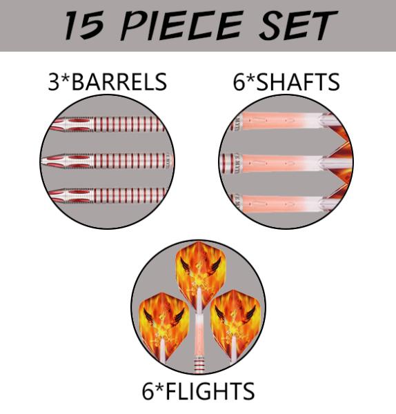 Quality Emyth Darts Steel Tip 90% Tungsten Darts Set Darts Barrel 23g CAIQUE for sale