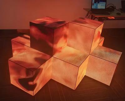 China Display LED de cubo P4 interno com emenda sem costura com alta taxa de atualização à venda