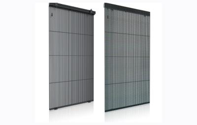 China P3.125 Indoor Transparent LED Screen Grille 1R1G1B Module 500*125mm Grootte Te koop