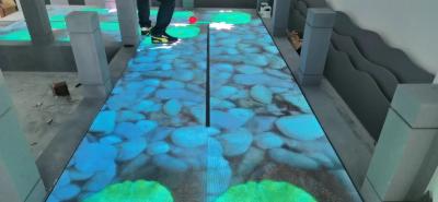 China P0.9 Dynamic Brightness Interactive Dance Floor Light Up Floor Panels for sale