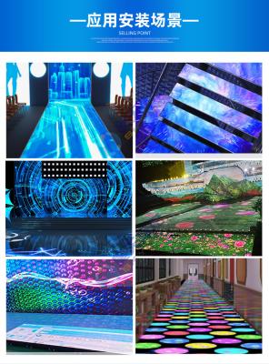 China P1.56 LED Dance Floor Full Color RGB High Resolution IP65 250*250mm Module Size for sale