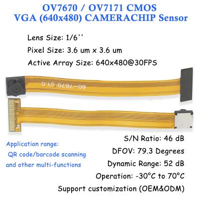 China OV7670 MIPI Camera Module DVP 0.3MP COMS VGA Camera Module Face Recognition for sale