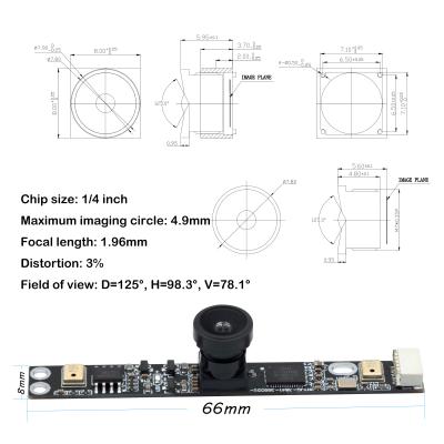 China OEM OV3660 120 Degree Infrared Fisheye Camera Module 0.3MP Laptop USB Camera for sale