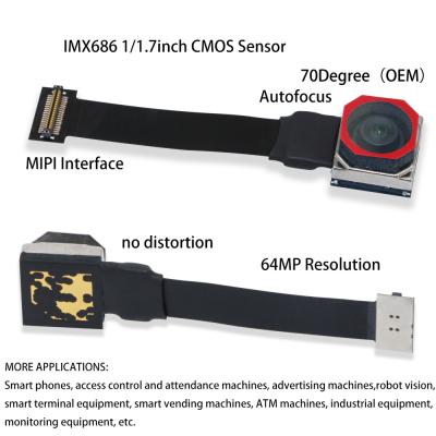 China IMX686 Micro Camera Module 8K 64MP MIPI Flex Cable Mobile Phone UHD For Face Recognition for sale