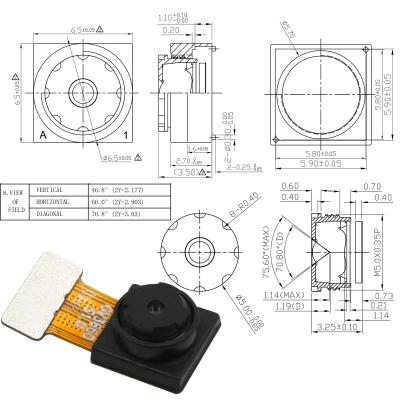 China HZ 3MP FF MIPI Camera Module CSI DVP 120 Wide Angle USB OV3660 Camera Module for sale