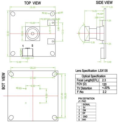 China 120FPS OV9281 Camera Module Global Shutter 1MP CMOS Sensor DVP AR VR for sale