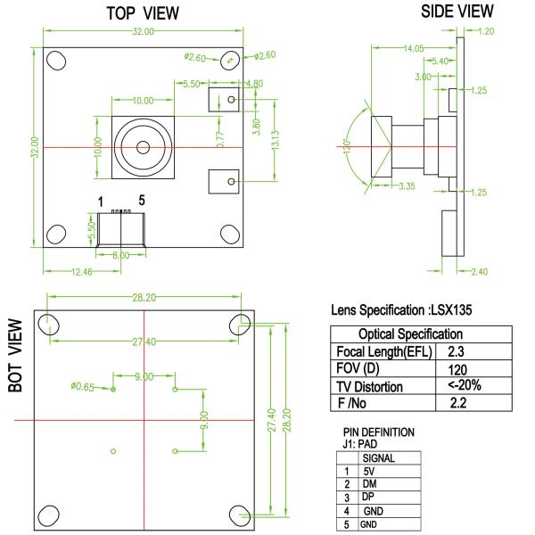 Quality 120FPS OV9281 Camera Module Global Shutter 1MP CMOS Sensor DVP AR VR for sale