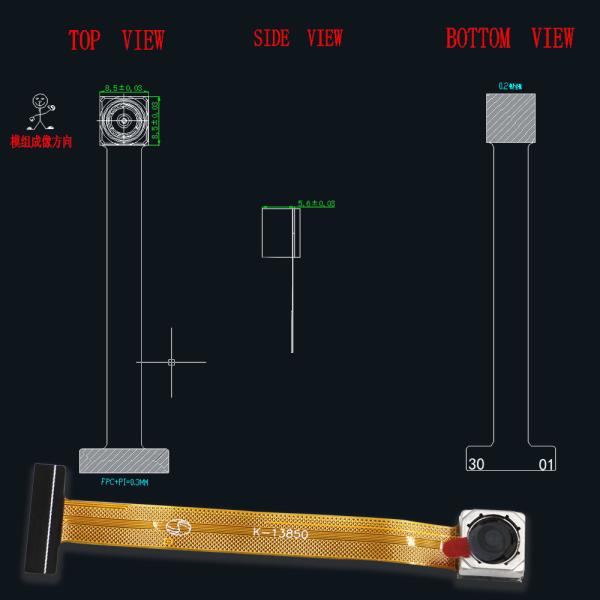 Quality 13MP OV13850 Camera Module 80 Degree Wide Angle For Mini Smartphone MIPI Camera for sale