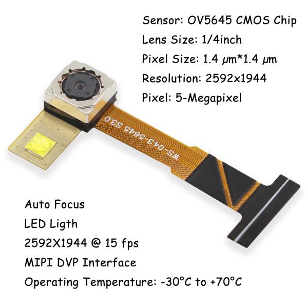 Quality 5MP HD OV5645 Camera Module 2K 1 / 4 Inch Medical Scanner DVP Camera Module for sale