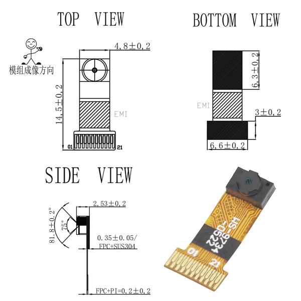 Quality OV9734 1 / 9 Inch Color Camera Module 720p HD CMOS MIPI DVP For Micro Endoscope for sale
