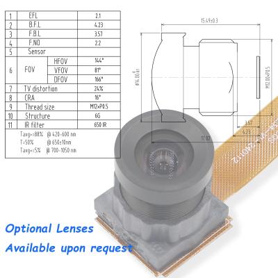 China AR0234 120FPS Global Shutter Camera Module 2.3MP Face Recognition MIPI Camera Module for sale