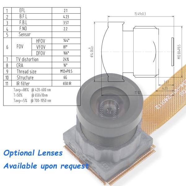 Quality AR0234 120FPS Global Shutter Camera Module 2.3MP Face Recognition MIPI Camera for sale
