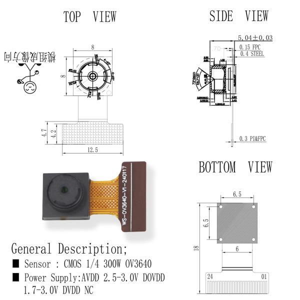 Quality OEM 3MP OV3640 HD Camera Module FF 1080P MIPI Wide Angle For Smartphone Camera for sale
