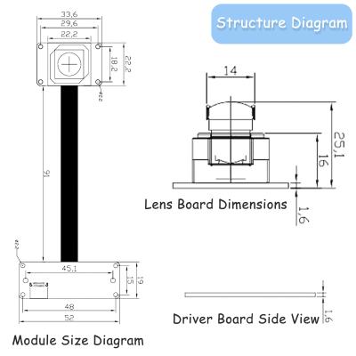 China IMX577 12MP USB Camera Module Wide Angle AF CMOS Sensor USB UVC HD for sale