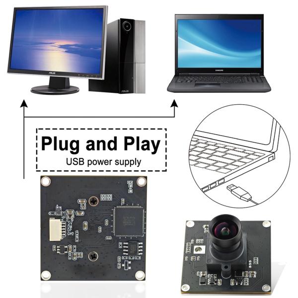 Quality AR0234 1080P 95FPS Global Shutter Camera Module 120 Degree Distortion Free USB for sale
