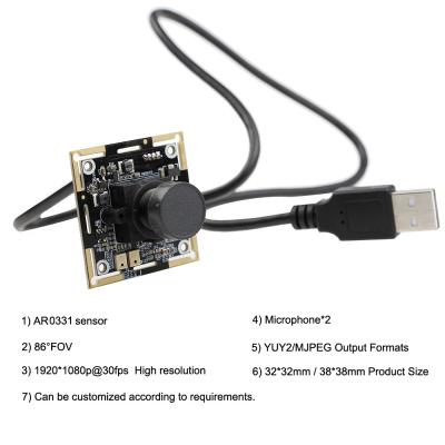 China OEM 3MP AR0331 HD USB Camera Module FF H.264 HDR Wide Angle Camera Module for sale