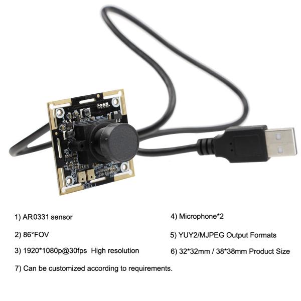 Quality OEM 3MP AR0331 HD USB Camera Module FF H.264 HDR Wide Angle Camera Module for sale