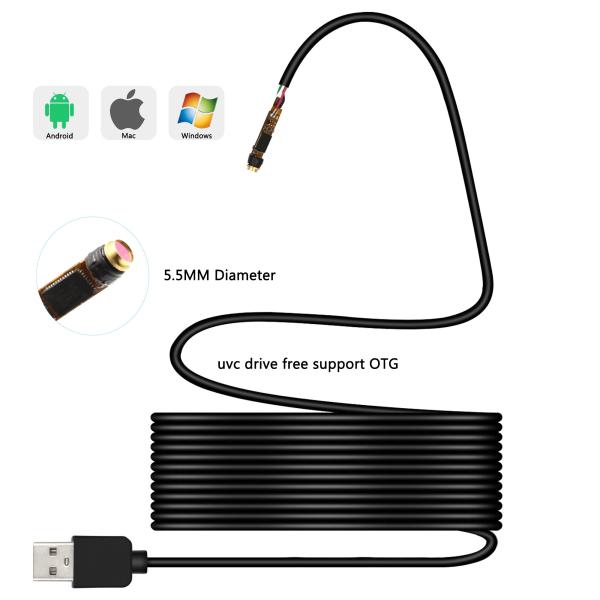Quality 5.5mm OV2740 1080P USB Camera Module 60FPS 140 Degree Medical Endoscope Camera for sale