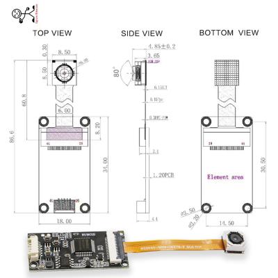 China Split IMX179 8MP USB Camera Module 1080P Face Recognition Camera Module for sale
