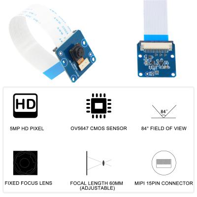 China 5MP MIPI Camera Module OV5647 Raspberry Pi Camera Module FF 1080P Wide Angle MIPI CSI for sale
